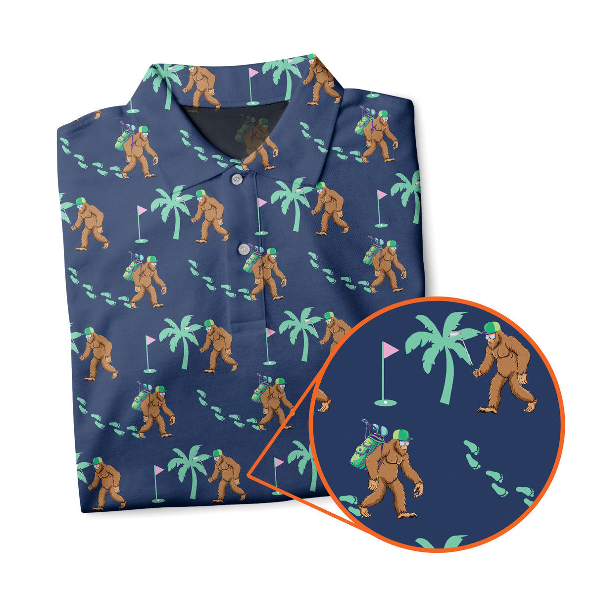 Bigfoot Sasquatch Golf Shirt Golf Club Funny - Golf Polo Shirt | Shop