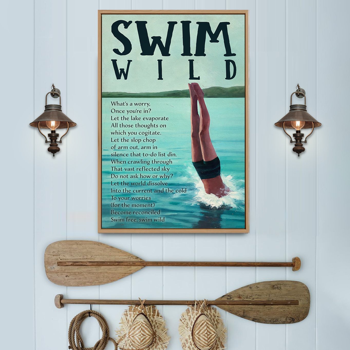 Swimming Swim Wild Customized Poster - Themarketfarmer
