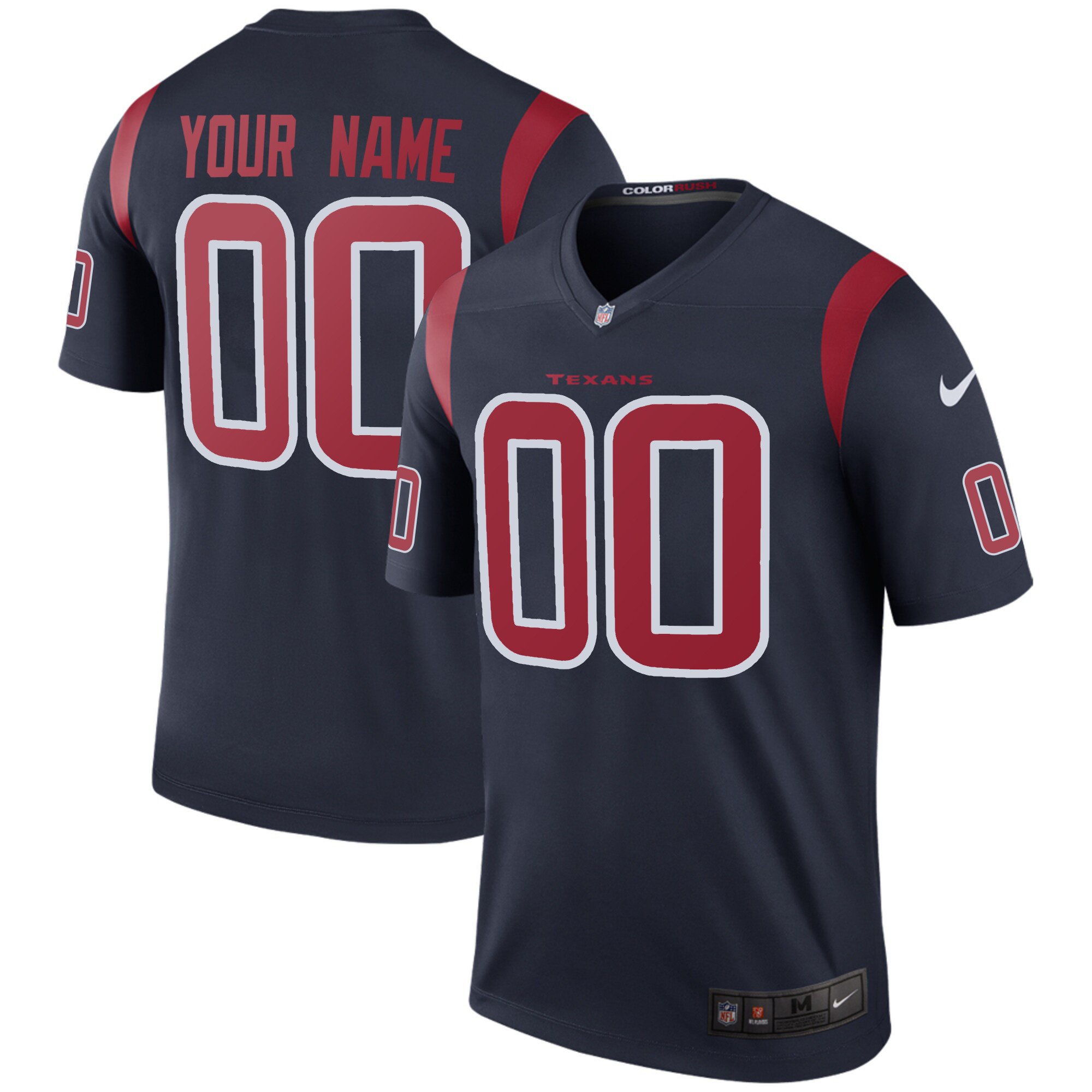 Houston Texans Color Rush Legend Game Custom Jersey – All Stitched – TXTrend Shop