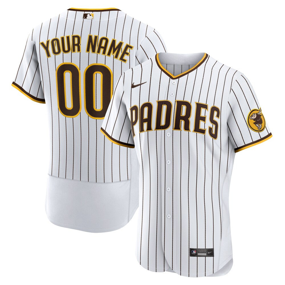 Men’S San Diego Padres Nike White Home Authentic Custom Jersey ...