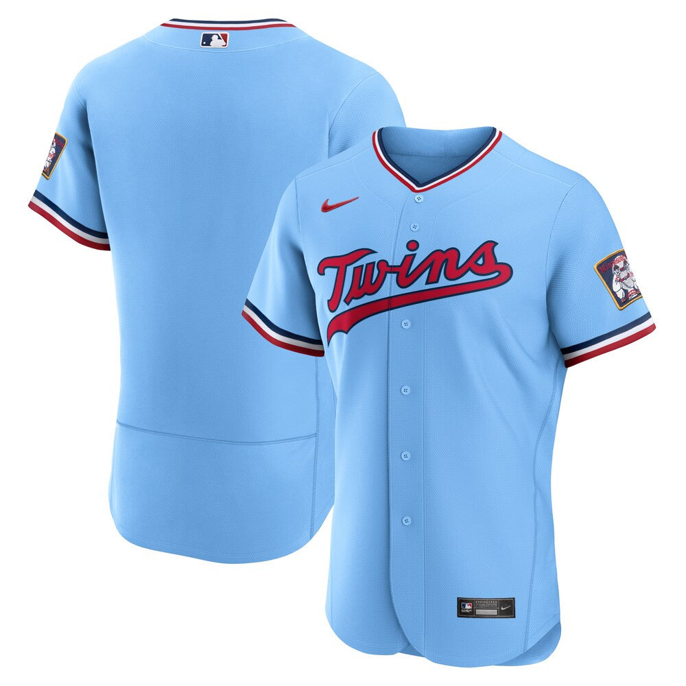 Men’S Minnesota Twins Nike Light Blue Alternate Authentic Team Logo ...