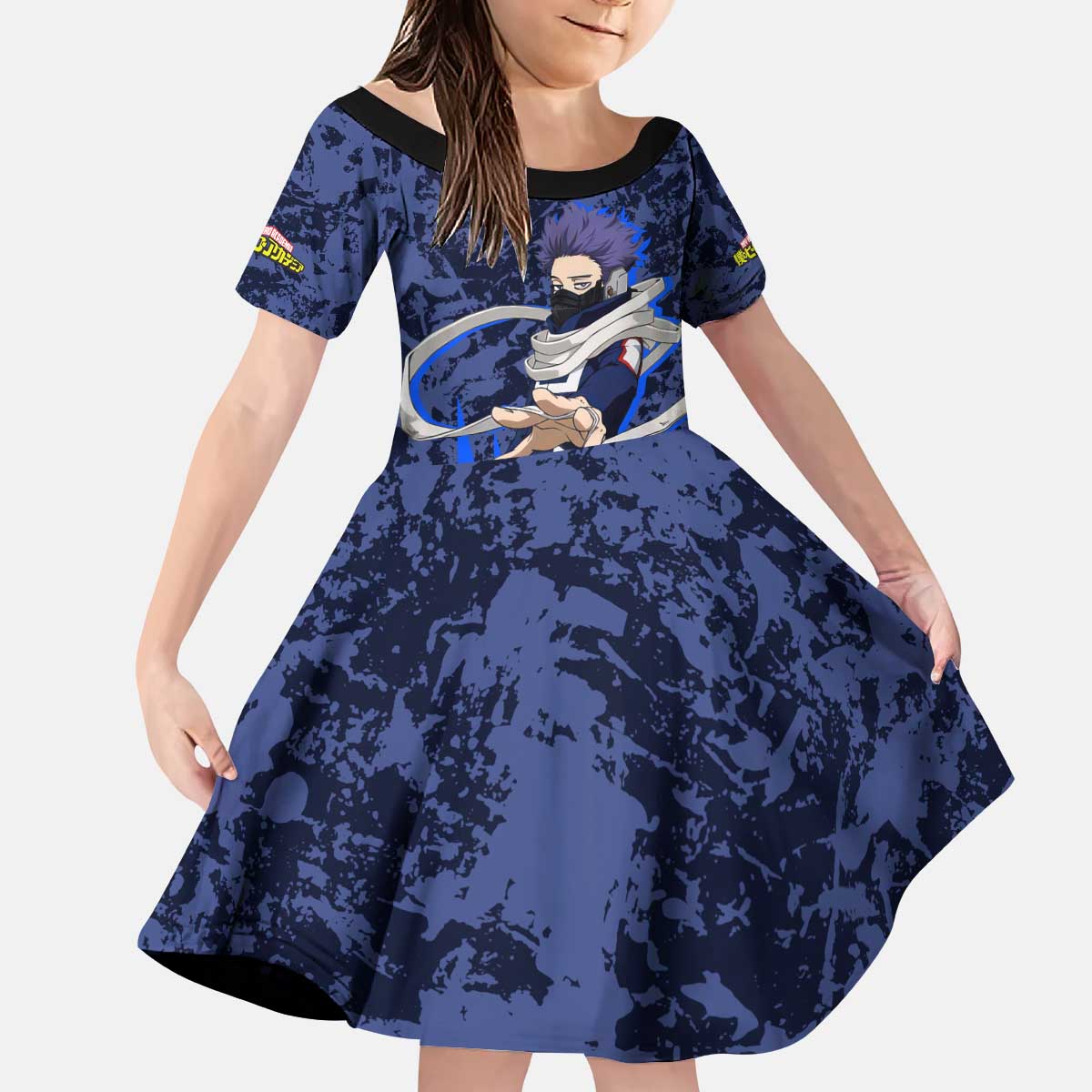 Hitoshi Shinso - My Hero Academia Kid Short Sleeve Dress Anime Style ...