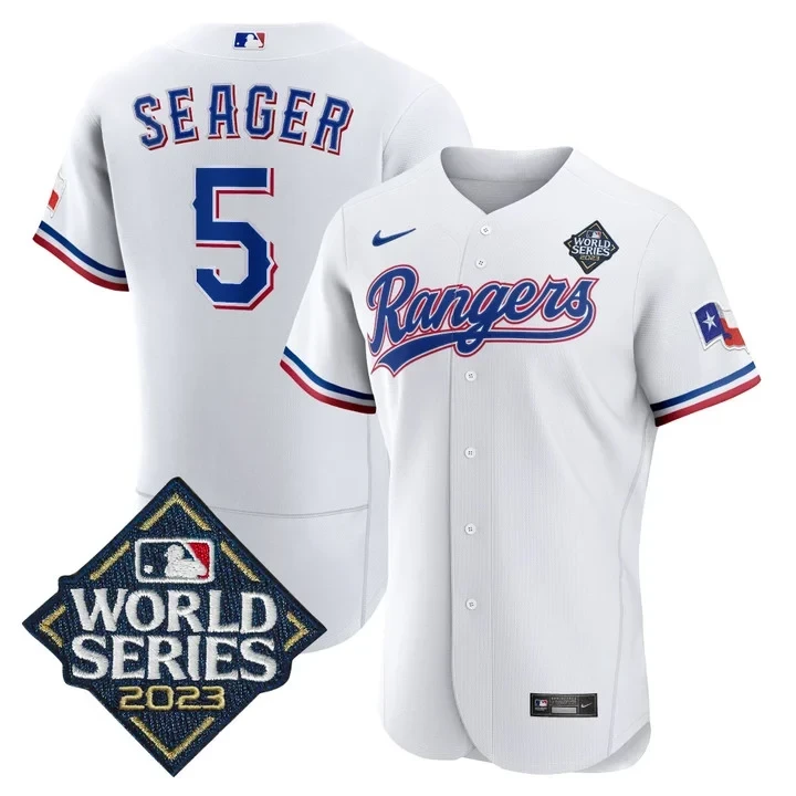 Corey Seager Texas Rangers 2023 World Series White Jersey – All ...