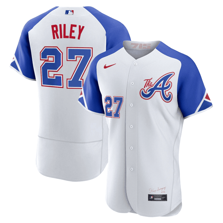 Austin Riley Atlanta Braves 2023 City Connect Jersey – All Stitched ...