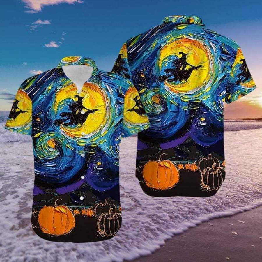 Witches Halloween Art Hawaiian Aloha Shirts #210h - PoshmarkStore