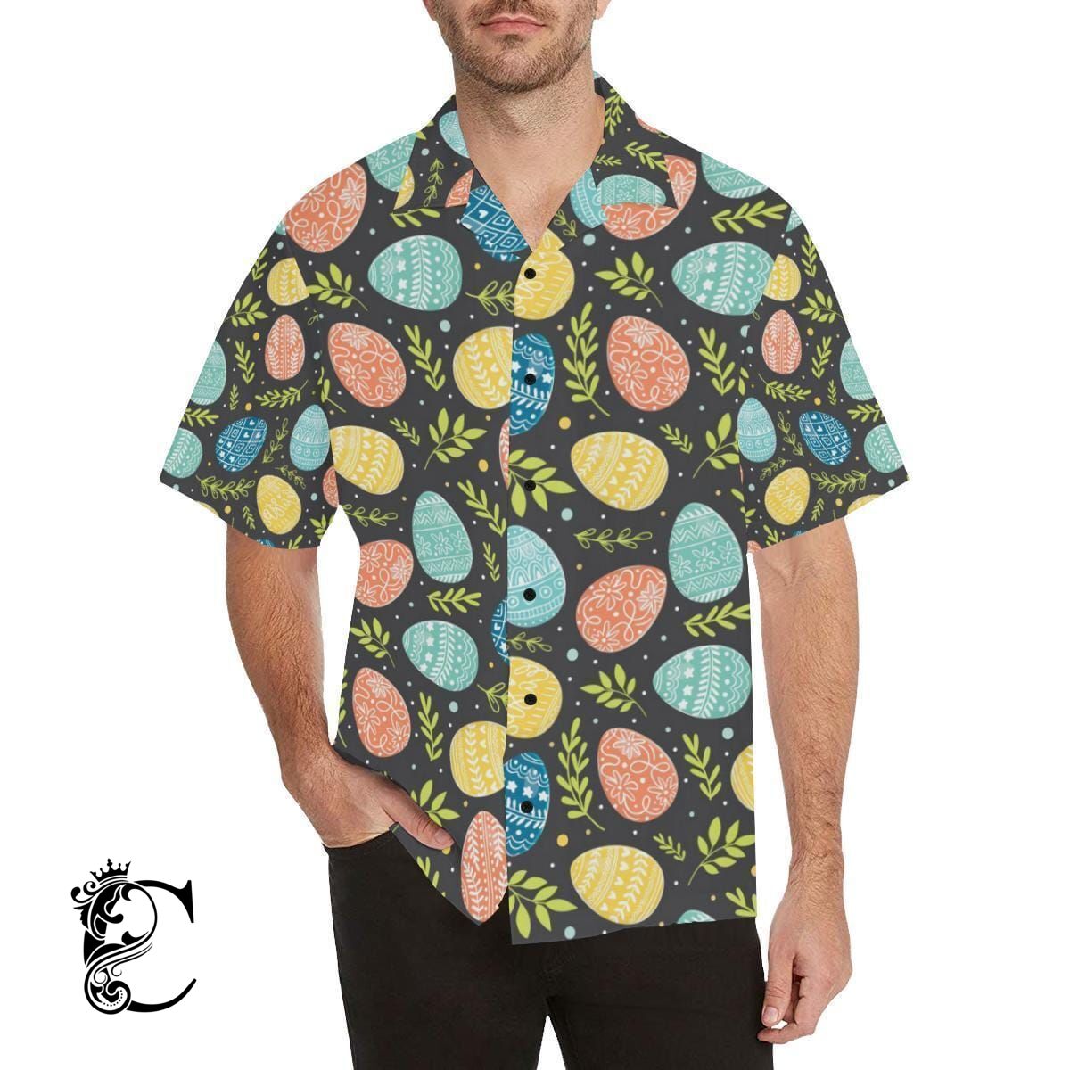 Happy Easter Vintage Easter Eggs Hawaiian Aloha Shirts - Themarketfarmer