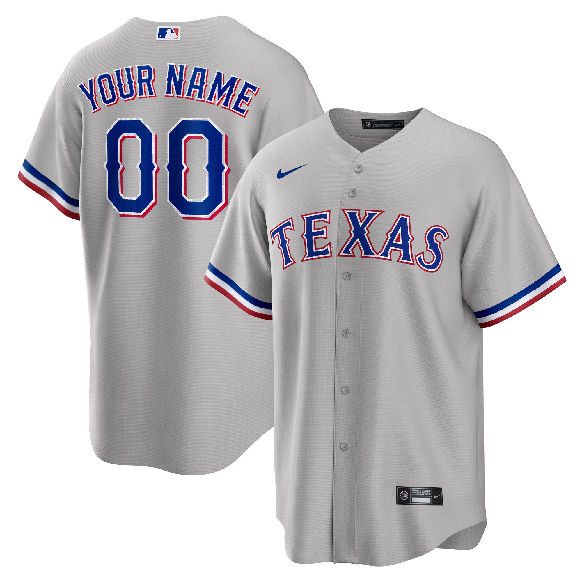 Texas Rangers Custom Gray Jersey – All Stitched – TXTrend Shop