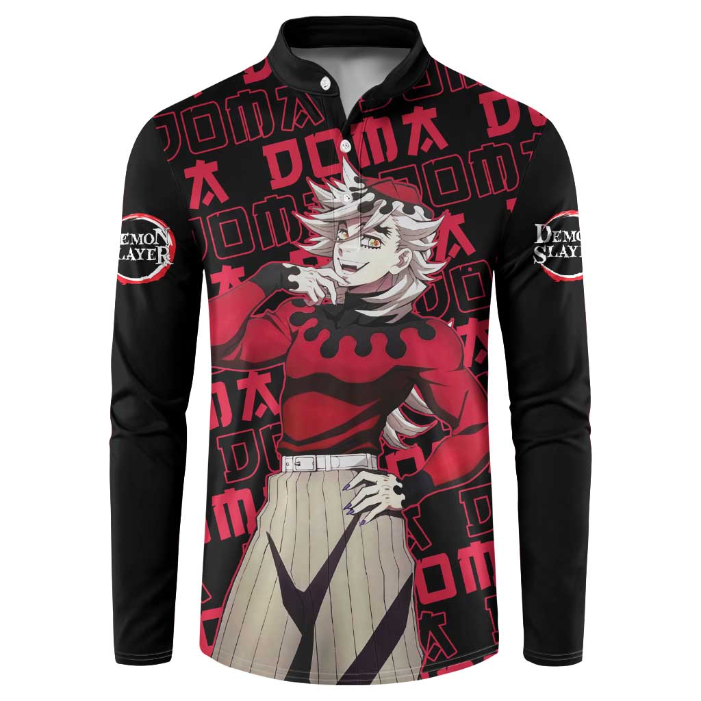 Doma - Demon Slayer Button Sweatshirt Anime Mix Pattern Style Ts04 | Shop