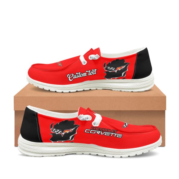 Chevrolet Corvette C6 Moccasin Slippers Shoes, Custom Name Shoes ...