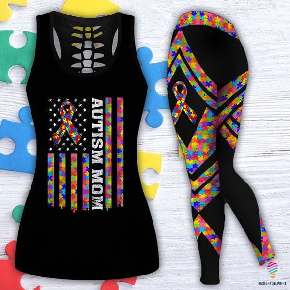 Autism Gift Mom Be Kind Autism Awareness Tank Top And Leggings Set Hg ...