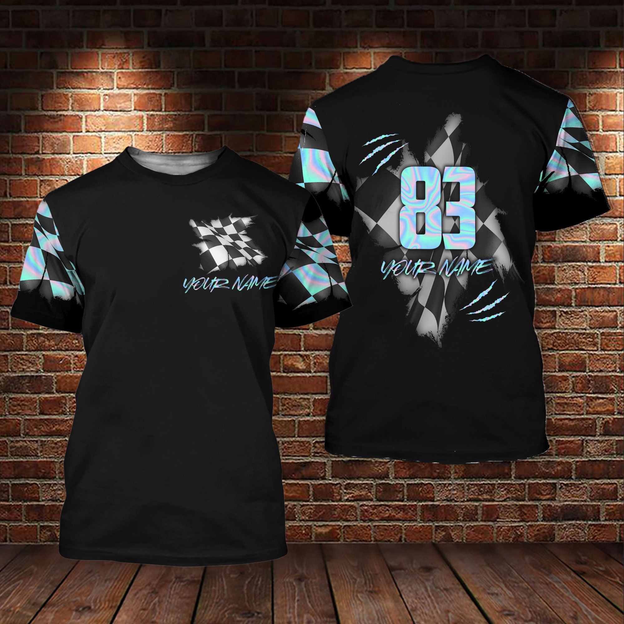 Custom Racing Hologram 3D All Over Personalized Name & Number | Shop