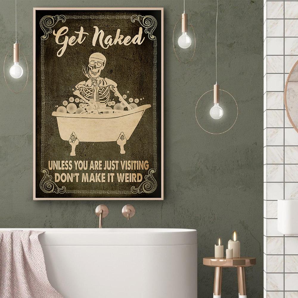 Skeleton Get Naked Customized Poster - Themarketfarmer