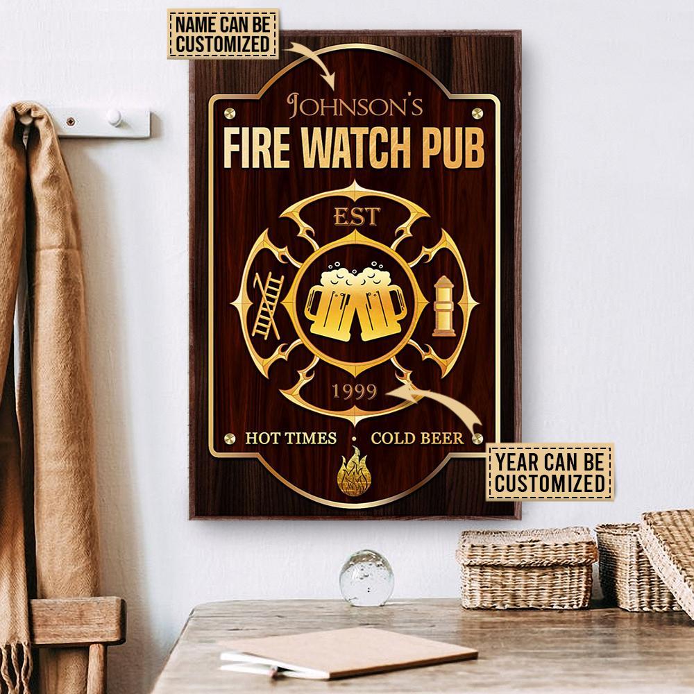 Personalized Firefighter Fire Watch Pub Customized Poster - Themarketfarmer