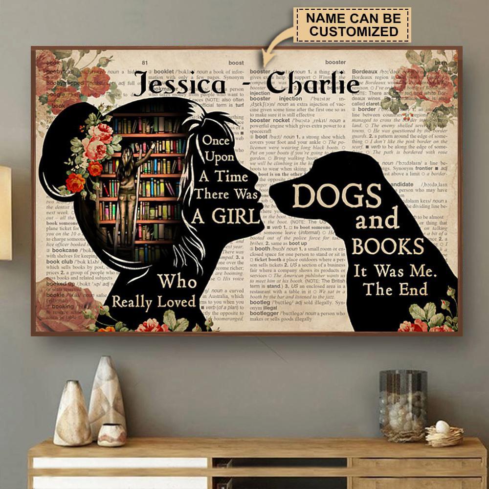 Personalized Reading Once Upon A Time Loved Dogs And Books Customized ...