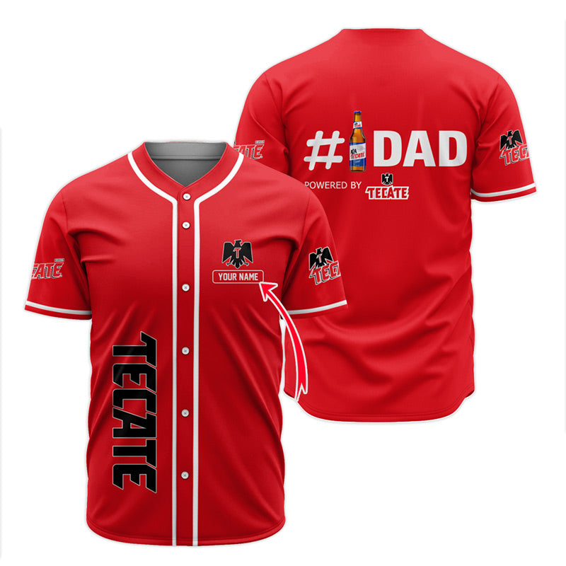 Personalized Tecate Happy Father’S Day Baseball Jersey