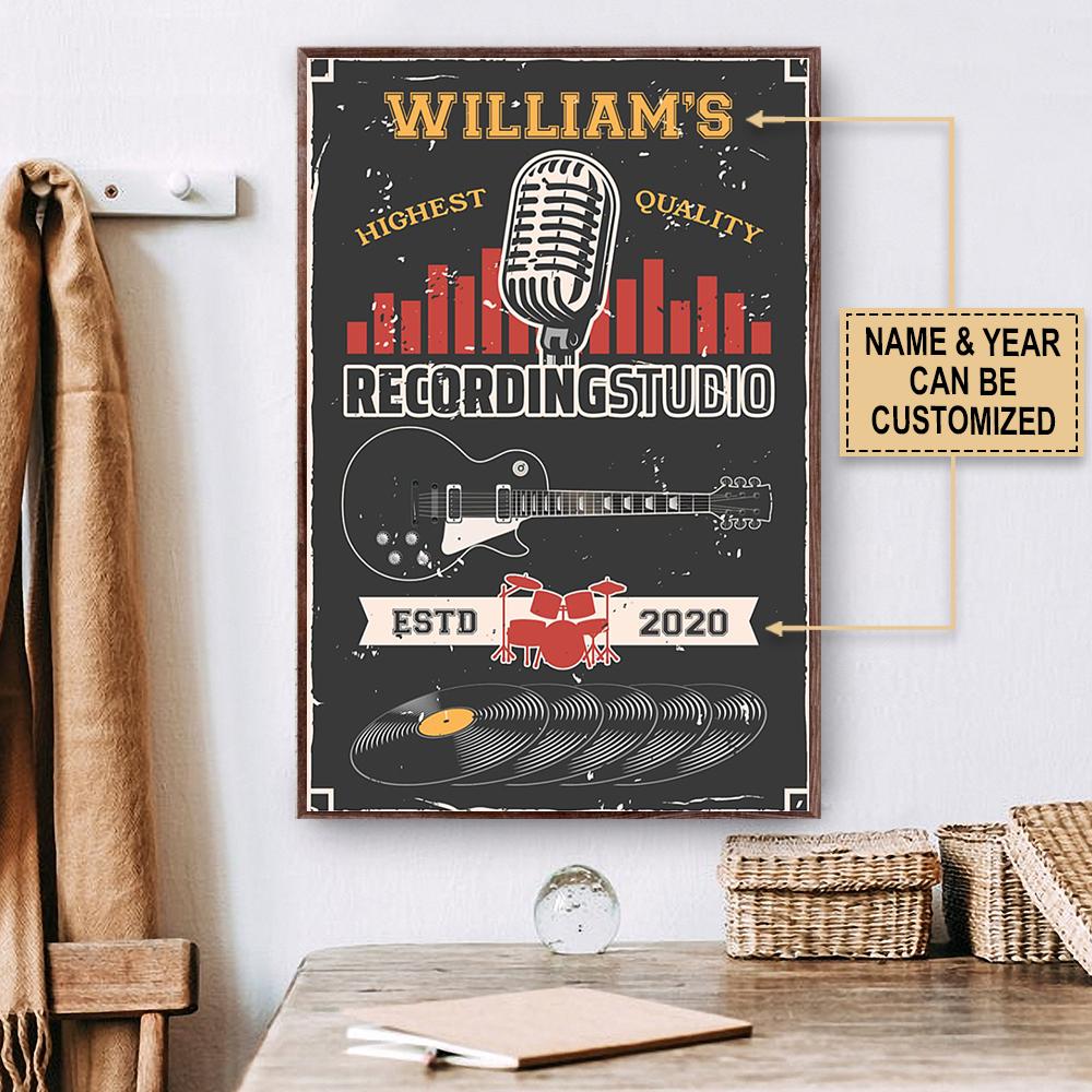 Personalized Audio Mixing Les Paul Recording Studio Poster ...