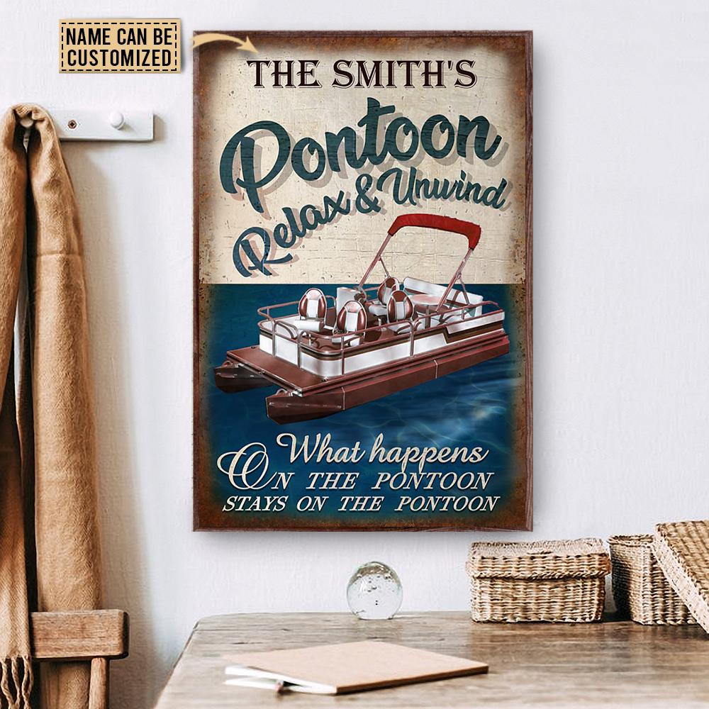 Personalized Pontoon What Happens On The Pontoon Customized Poster ...