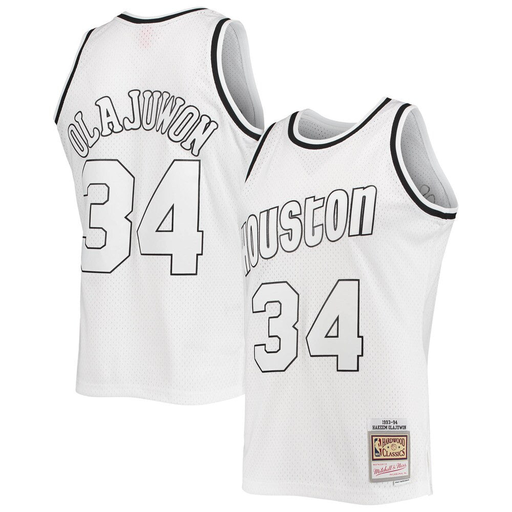 Men’S Mitchell & Ness Hakeem Olajuwon Houston Rockets White Out ...