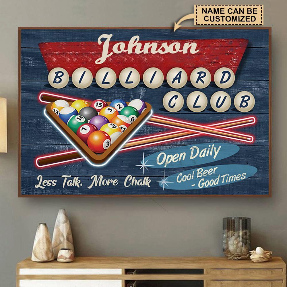 Personalized Billiard Club Good Times Poster - Themarketfarmer