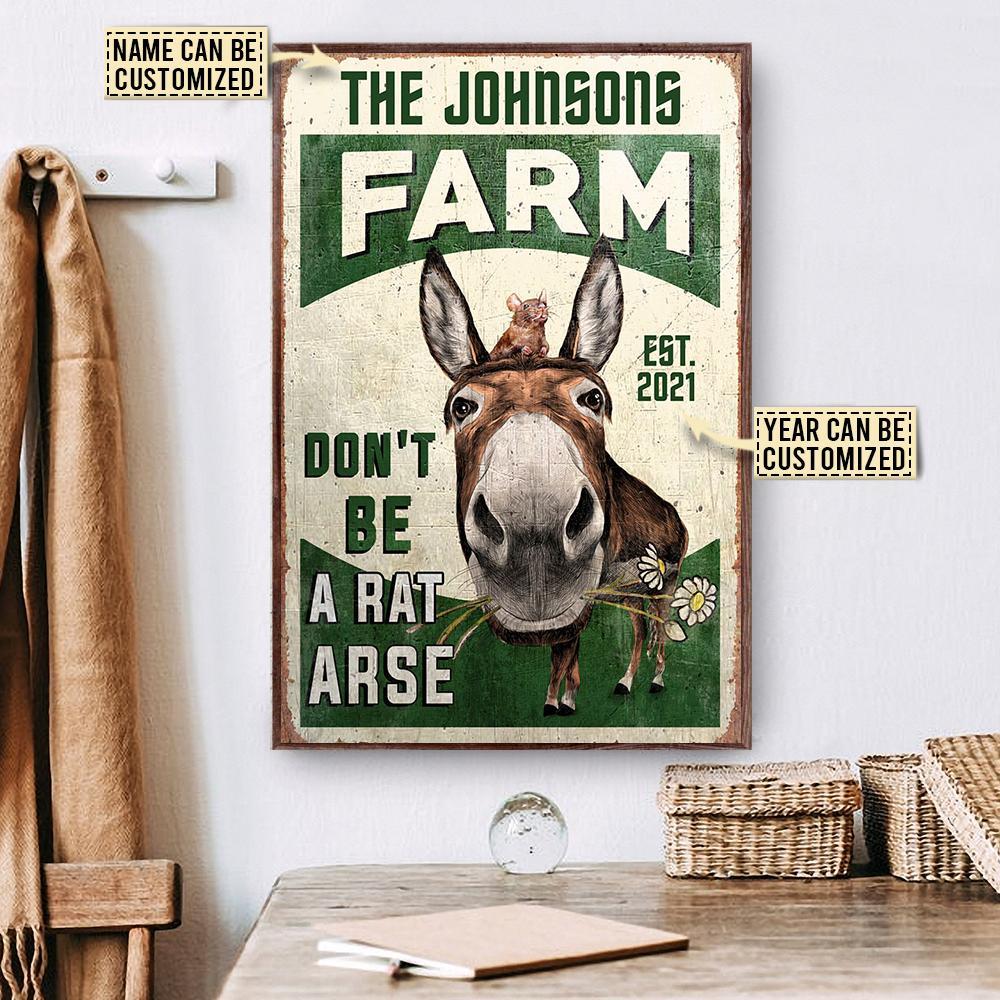 Personalized Farm Donkey Don't Be A Customized Poster - Themarketfarmer