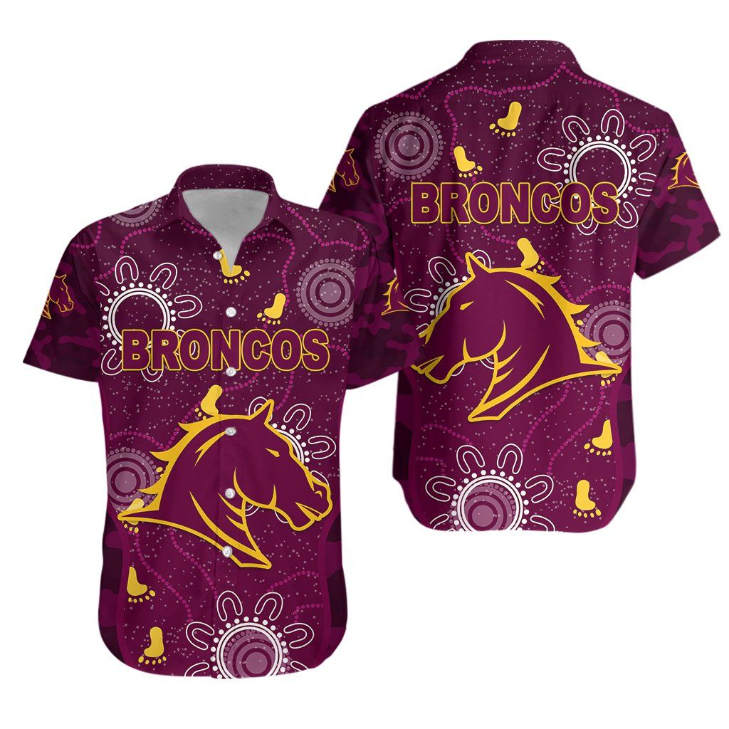 Brisbane Broncos Hawaiian Shirt Anzac Day Camouflage Indigenous K8 ...