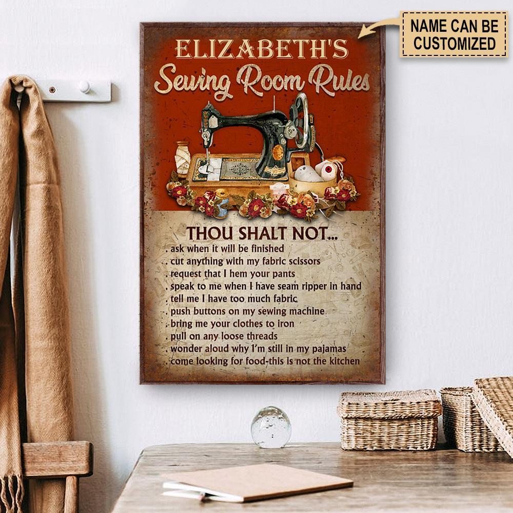 Personalized Sewing Room Rules Poster - Themarketfarmer