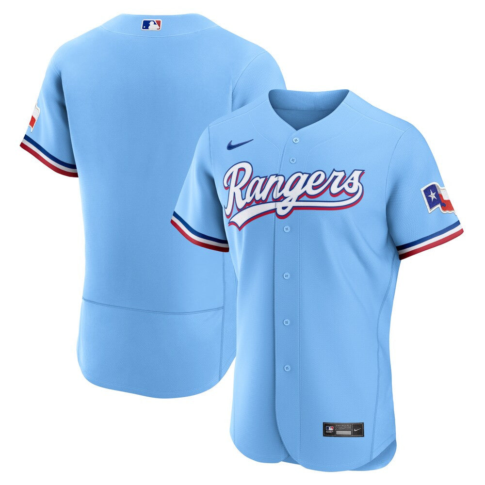 Men’S Texas Rangers Nike Light Blue Alternate Authentic Team Logo ...