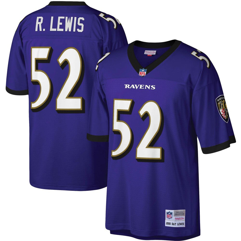 Men’S Baltimore Ravens Ray Lewis Mitchell & Ness Purple Legacy Replica ...