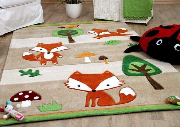 Fox Woodland Animals Area Rug - Themarketfarmer