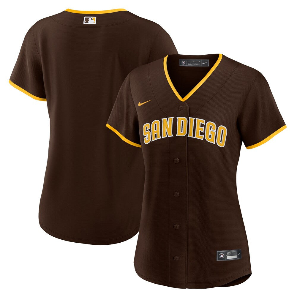 Women’S San Diego Padres Nike Brown Road Replica Team Jersey – TXTrend Shop