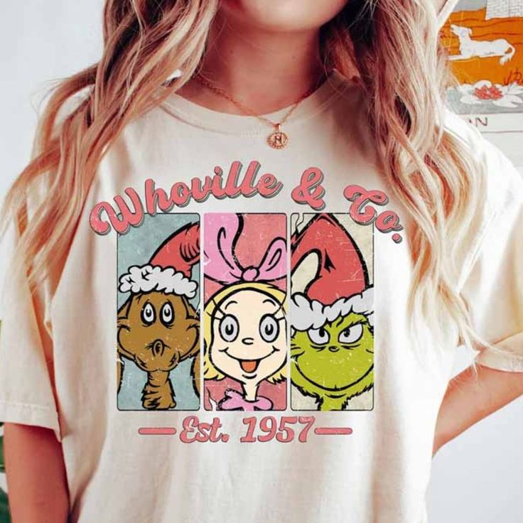 Gildan Shirts, Whovillee University Christmas Sublimation T-Shirt, Xmas Gift For Cartoon Fan ...