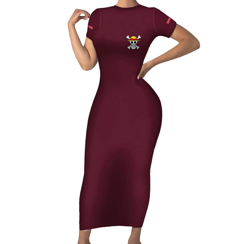 Monkey D. Luffy V3 One Piece Short Sleeve Bodycon Dress Anime Style ...