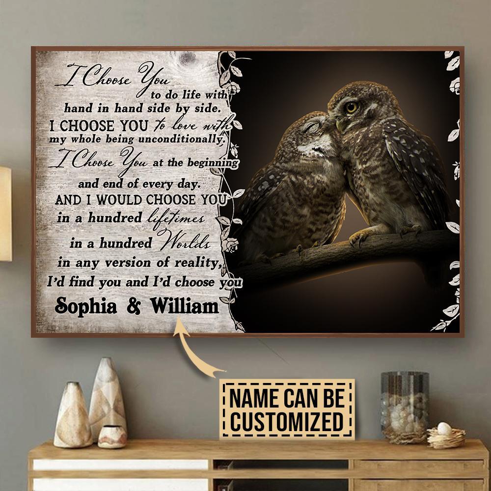 Personalized Owl I Choose You Poster - Themarketfarmer