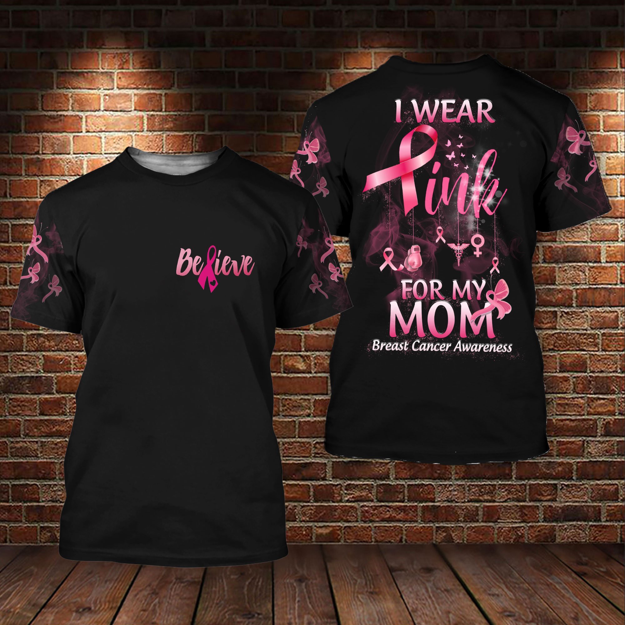 Beast Cancer I Wear Pink For My Mom 3D All Over - Themarketfarmer