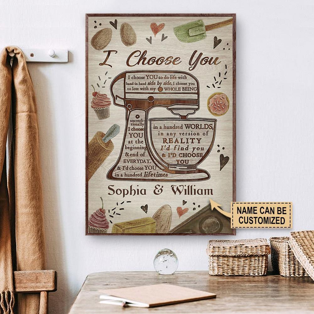 Personalized Baking Couple I Choose You Poster - Themarketfarmer