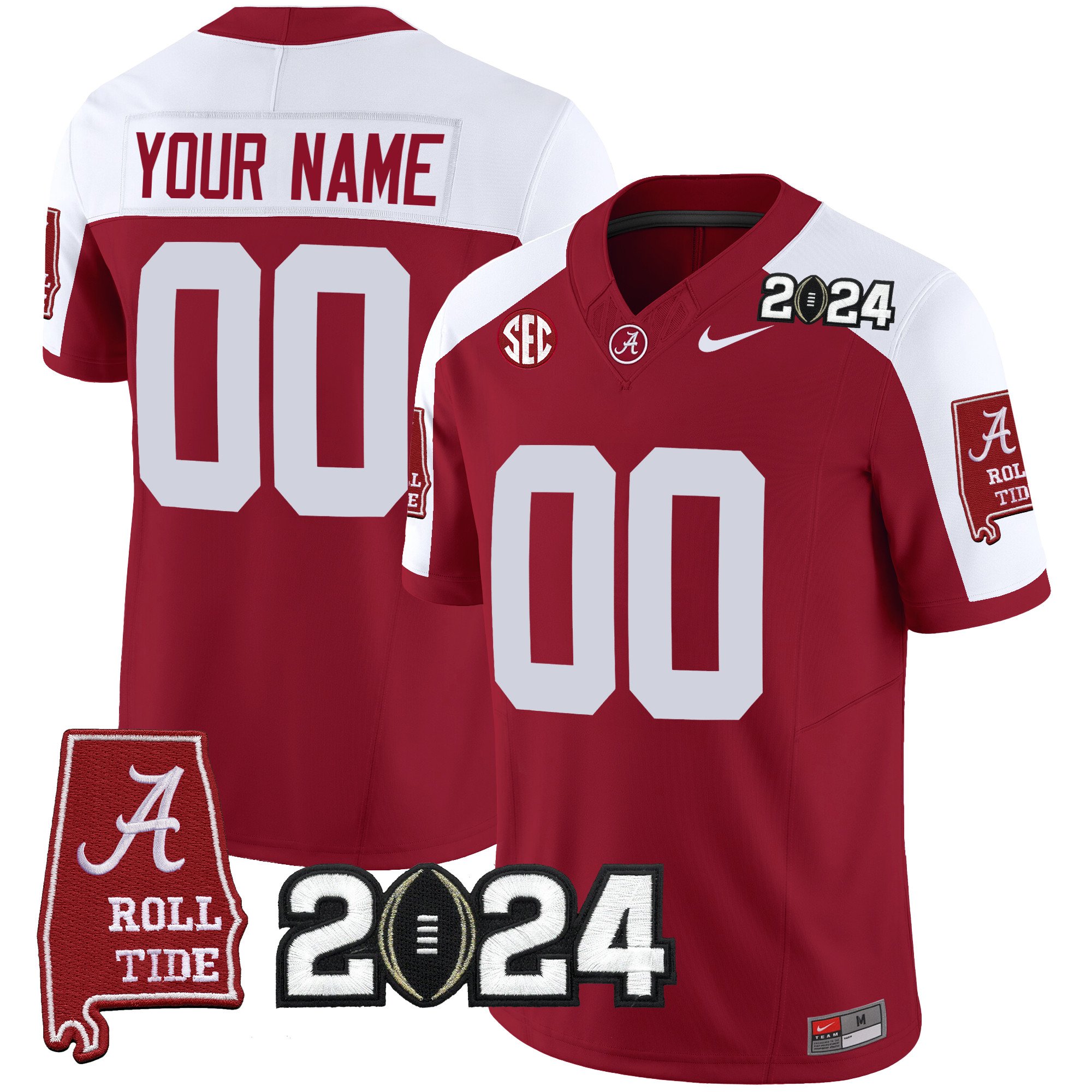 Alabama Crimson Tide 2024 Vapor Limited Custom Jersey – All Stitched ...