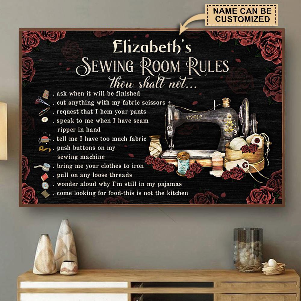 Personalized Sewing Room Rule Poster - Themarketfarmer