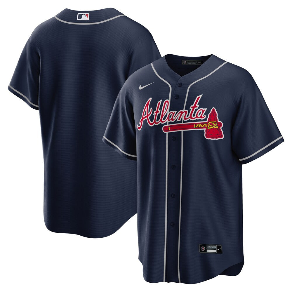 Men’S Atlanta Braves Nike Navy Alternate Replica Team Jersey – TXTrend Shop