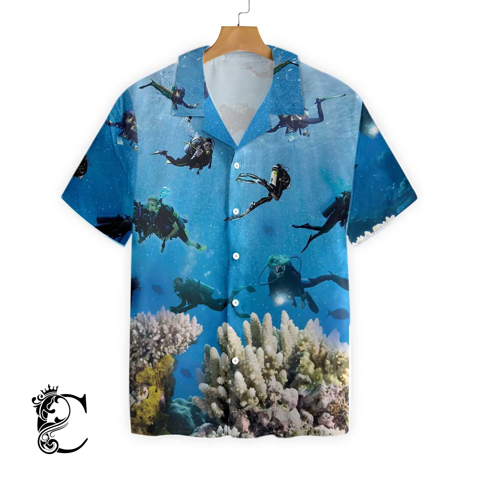 Under The Sea Scuba Diving Hawaiian Shirt - PoshmarkStore