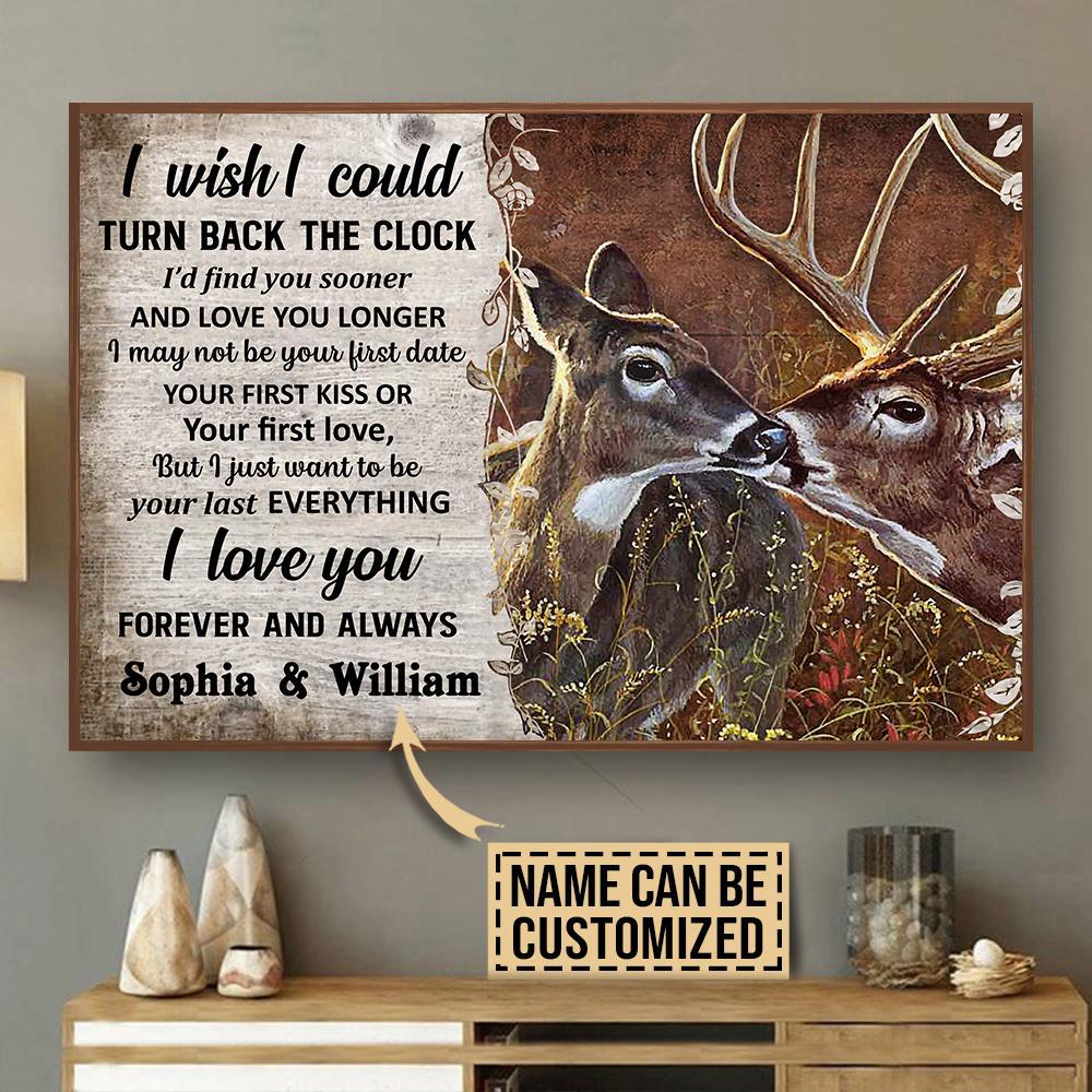 Personalized Deer Turn Back The Clock Poster - Themarketfarmer