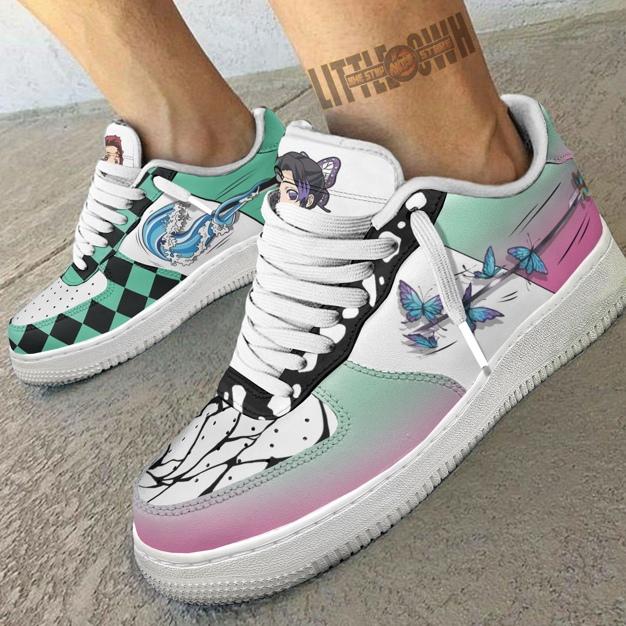 Tanjiro X Shinobu Anime Sneakers Custom Kny Anime Shoes