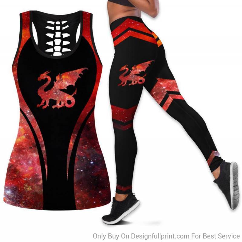 Dragon Tank Top And Legging Set - Themarketfarmer