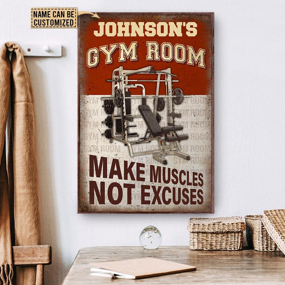 Personalized Gym Room Machine Make Muscles Customized Poster ...