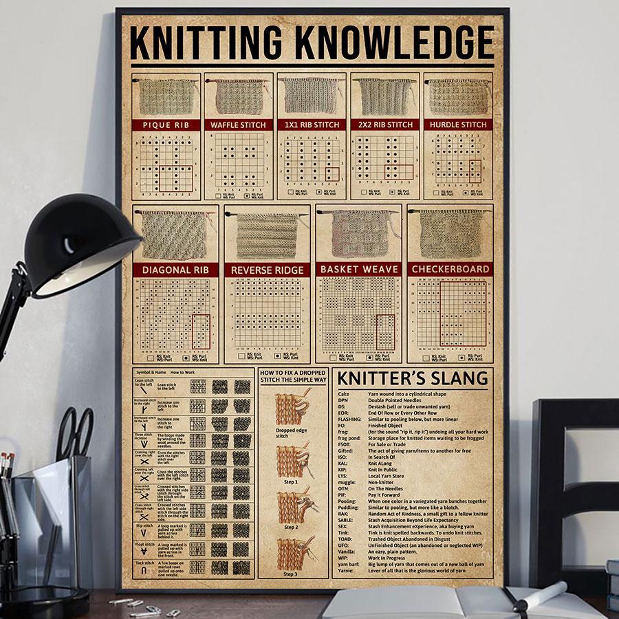 Knitting Knowledge - Poster - Themarketfarmer
