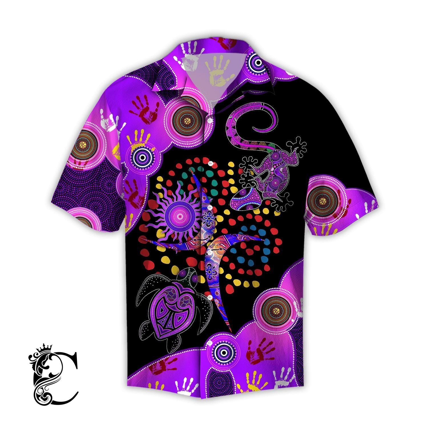 Aboriginal Naidoc Turtle Lizard Hawaiian Shirt - PoshmarkStore