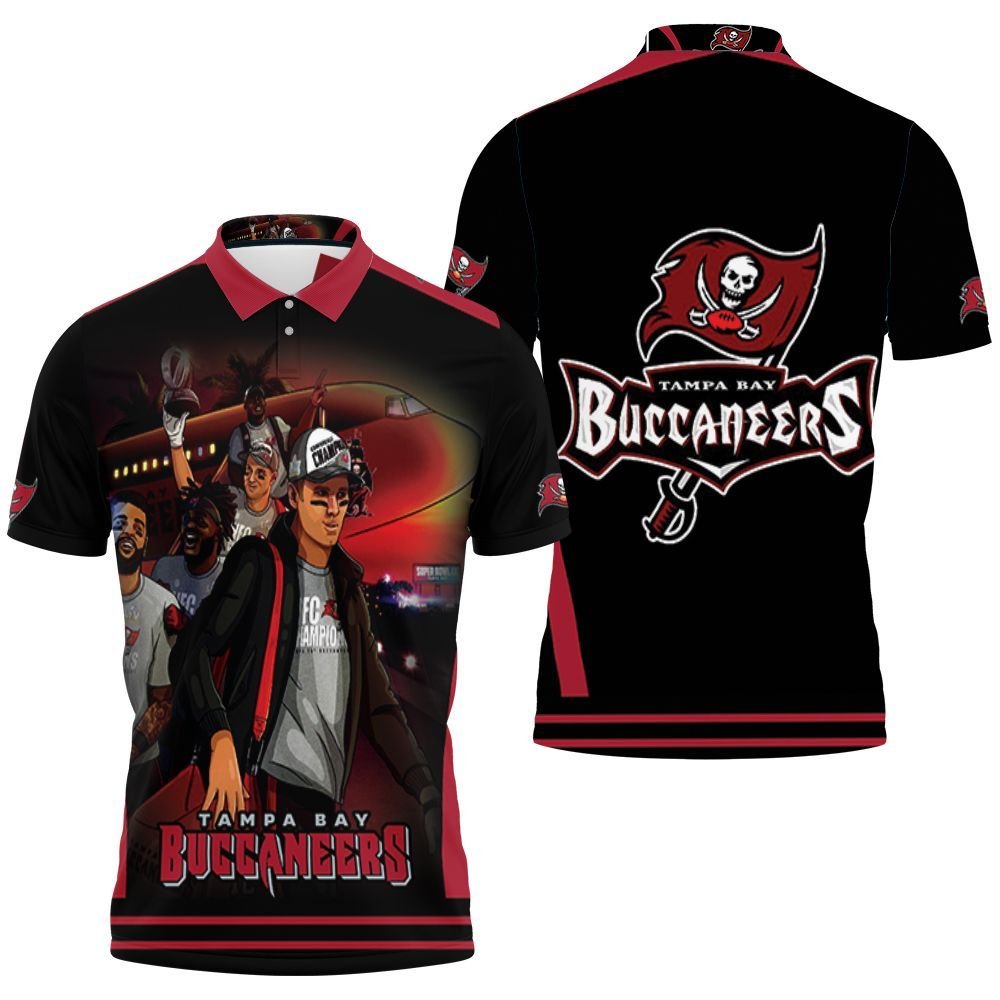 Tampa Bay Buccaneers Funny Cartoon Animation For Fan 3D Printed Polo ...