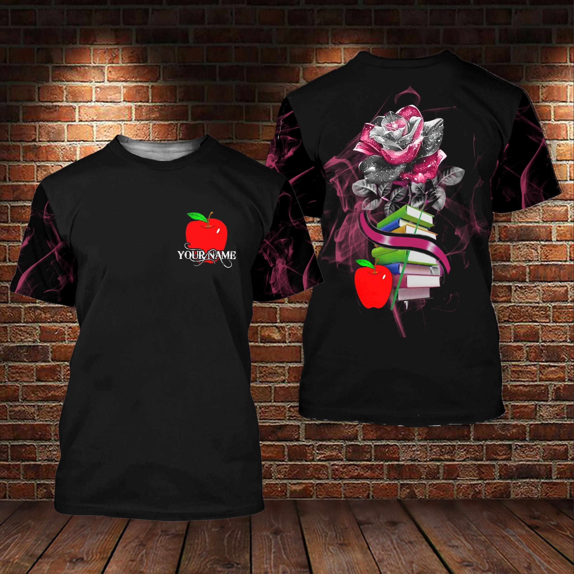 Custom Teacher Rose 3D All Over - Themarketfarmer