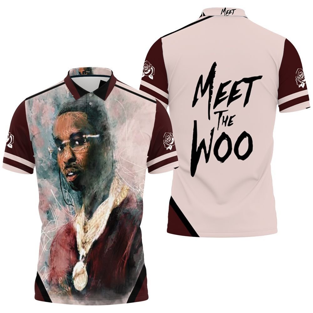 Pop Smoke Oil Paint Rap Hiphop Style Polo Shirt - Themarketfarmer