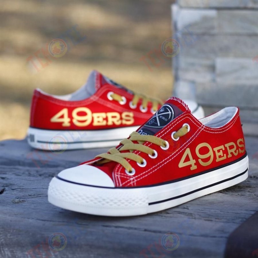 Mens Womens San Francisco 49Ers Low Top 49Ers Running Shoes Tennis ...