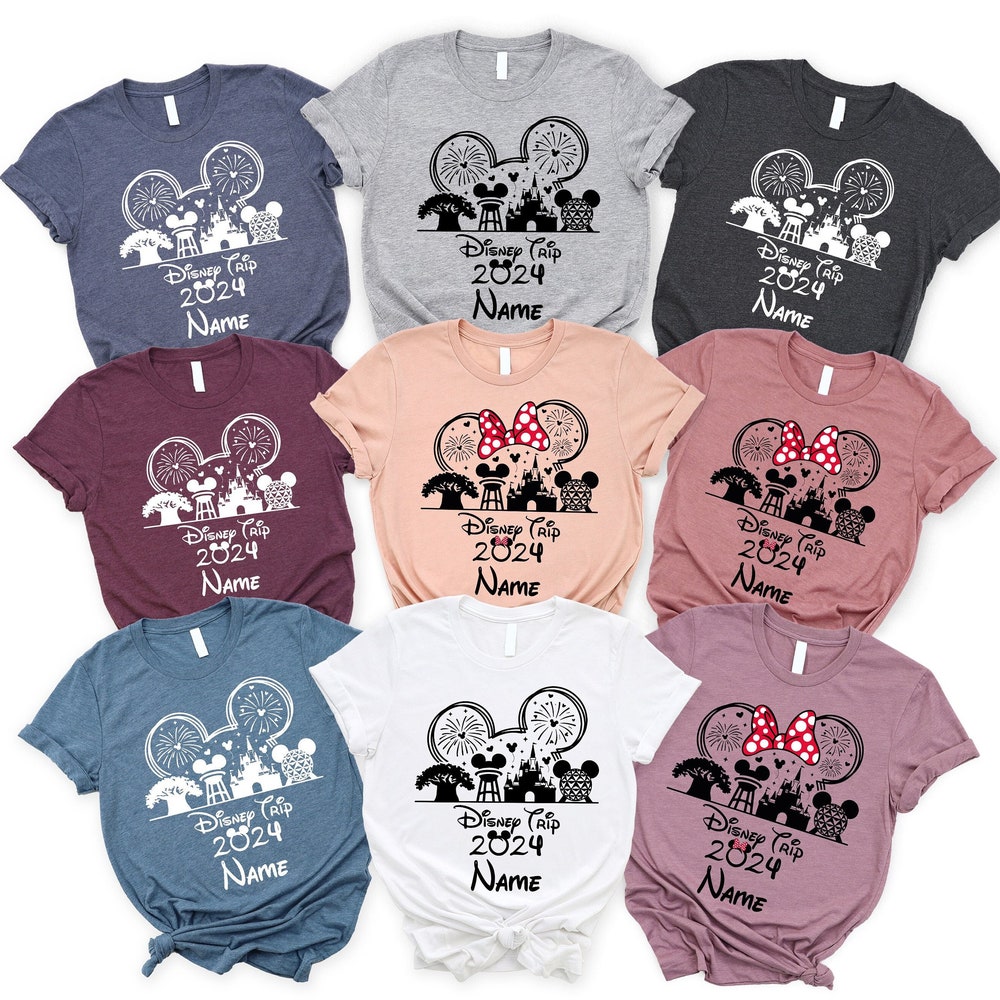Custom Name Disney Family Vacation Matching Shirts, Personalized Disney ...
